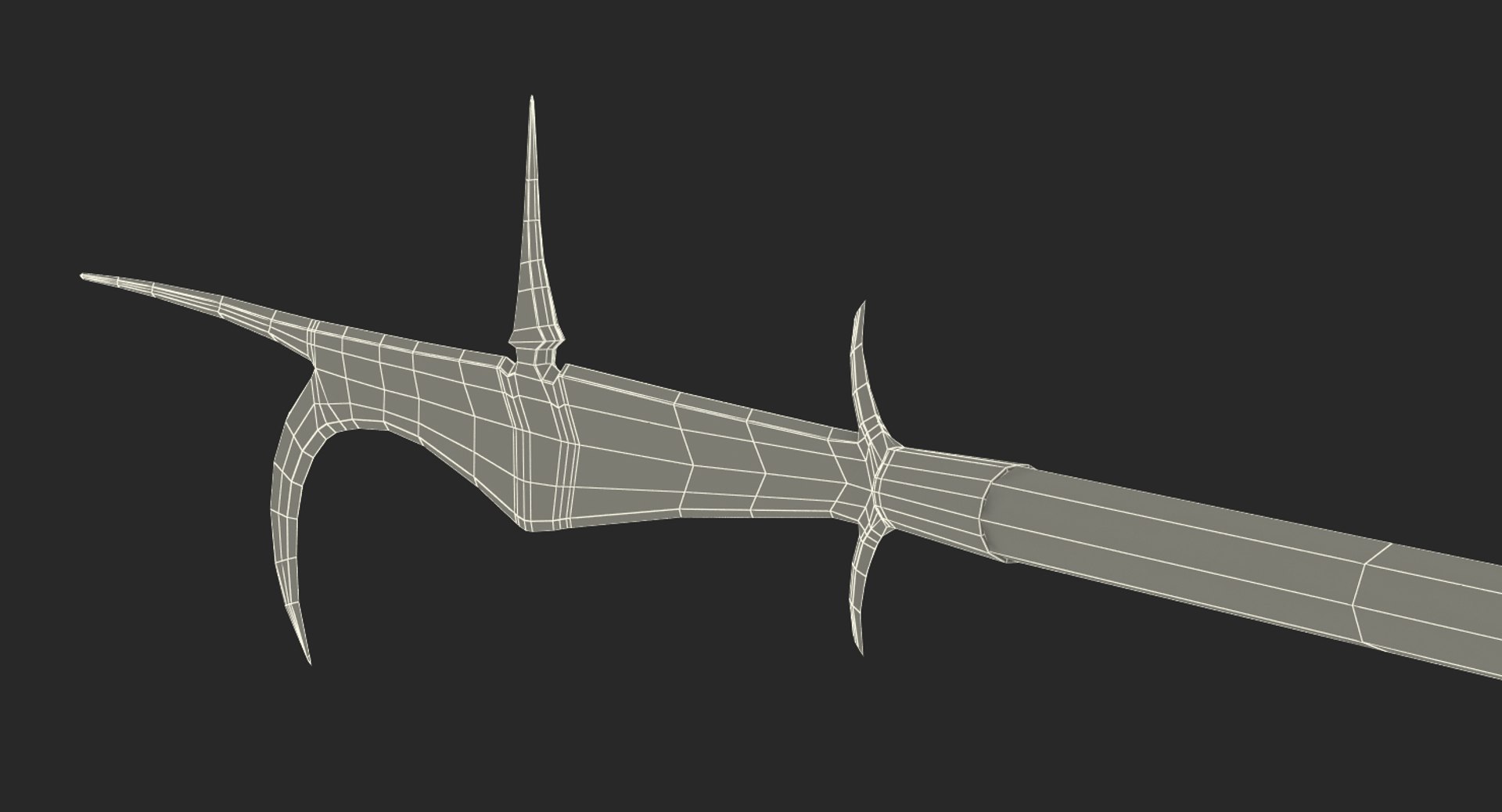 3d Model Guisarme Pole Weapon