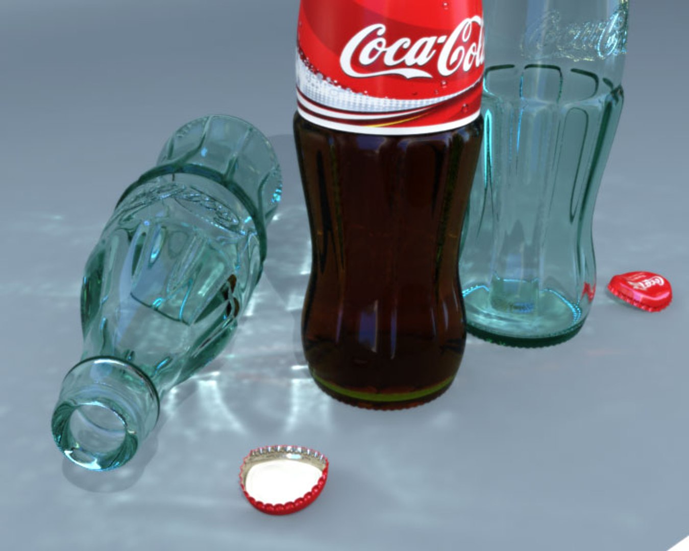 Cola Bottle 3d Model
