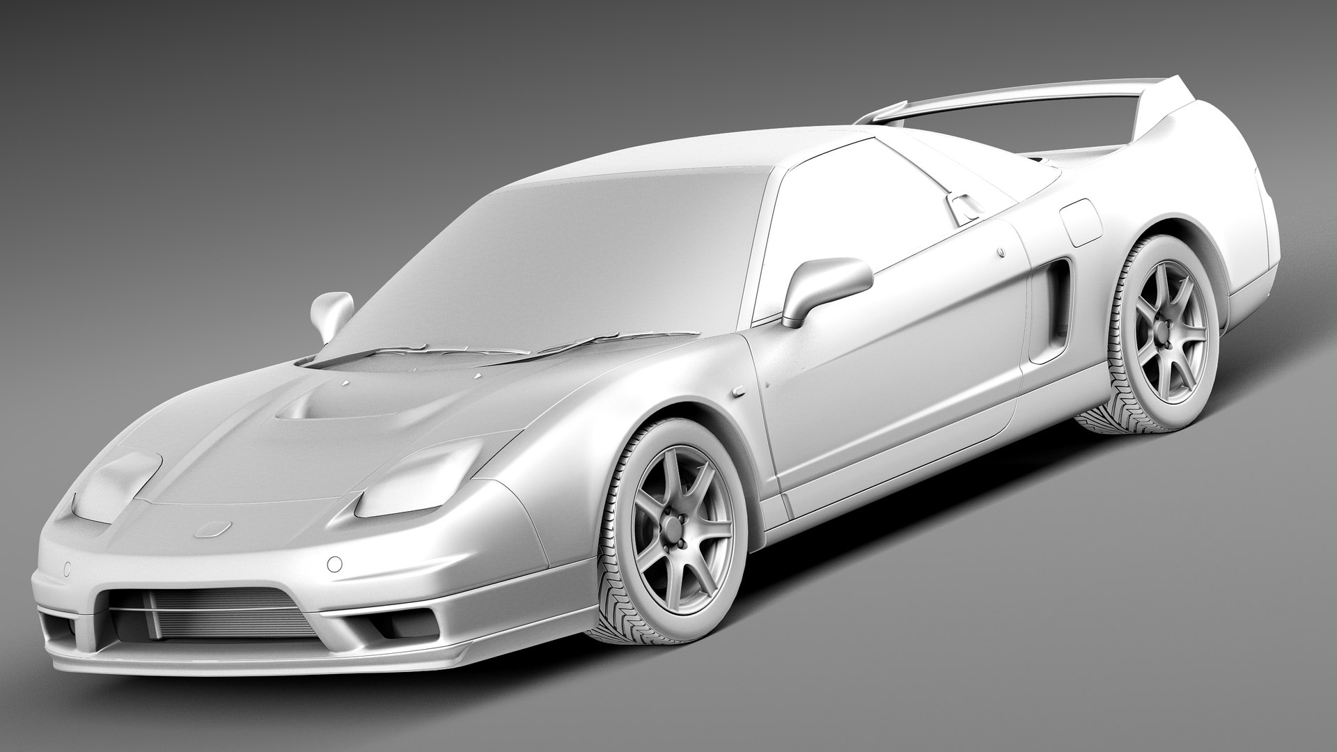 honda car sport r 2005 3d model