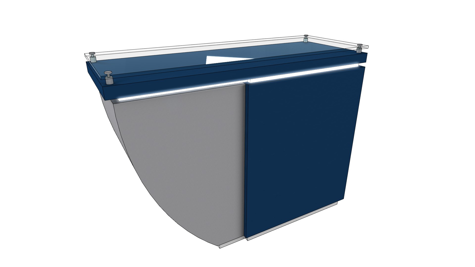 3D Model Exhibit Reception Counter - TurboSquid 2269577