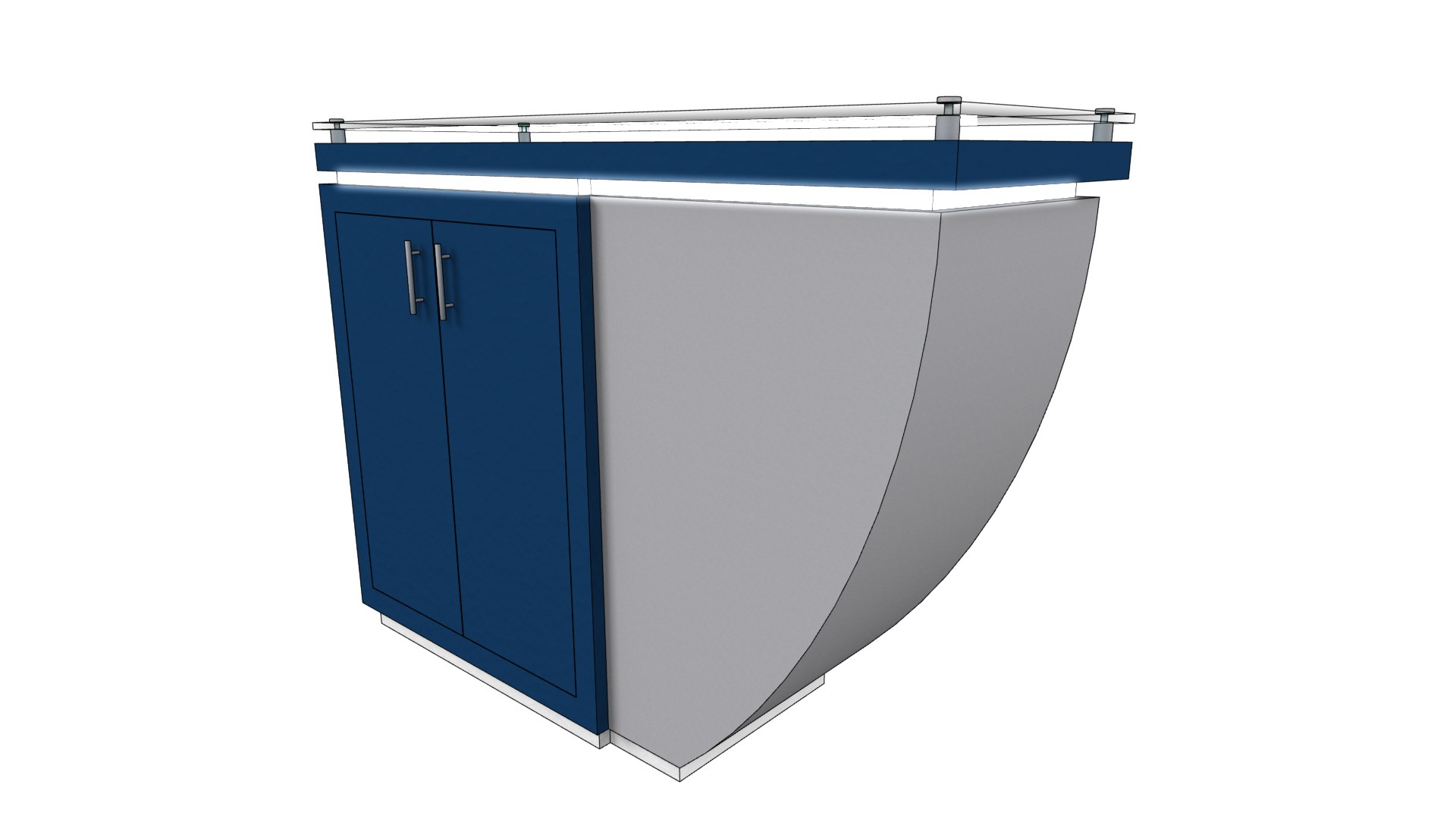 3D Model Exhibit Reception Counter - TurboSquid 2269577