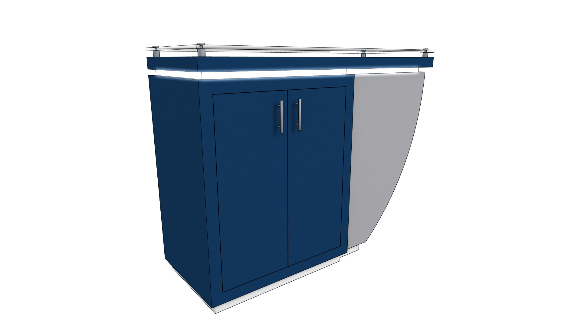 3D Model Exhibit Reception Counter - TurboSquid 2269577