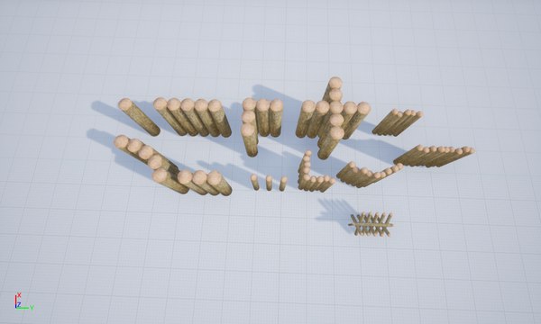 Stockades medieval 3D model - TurboSquid 1269724