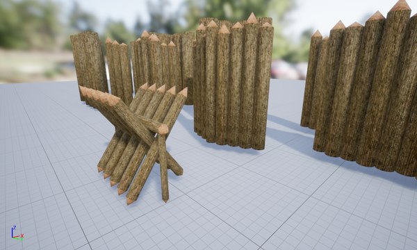 Stockades medieval 3D model - TurboSquid 1269724