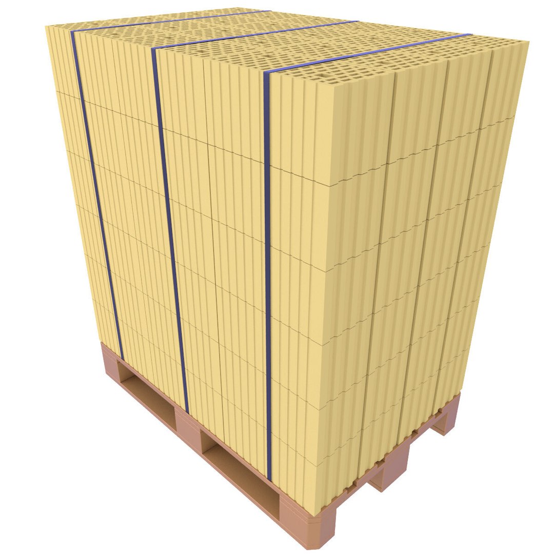 Pallet With Block Brick 19 3D Model - TurboSquid 2003191