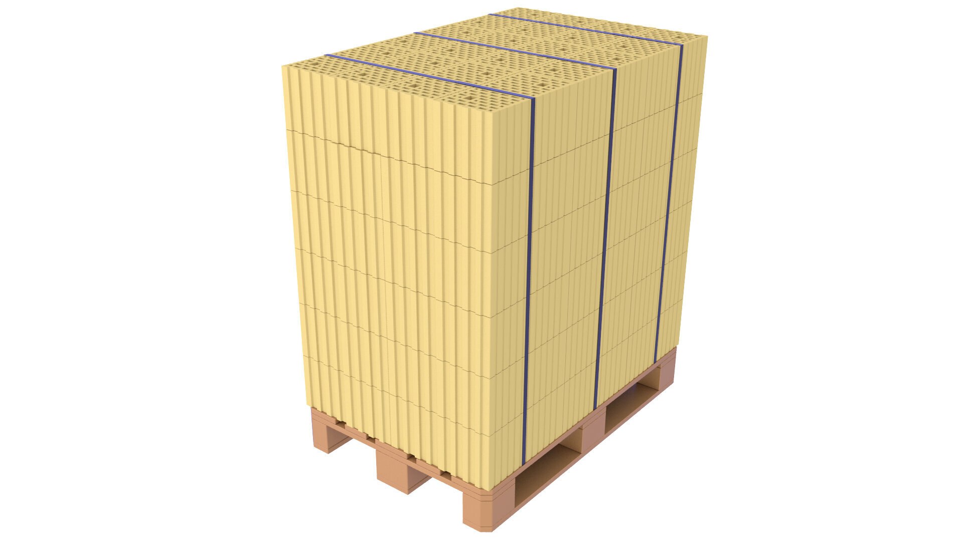 Pallet With Block Brick 19 3D Model - TurboSquid 2003191