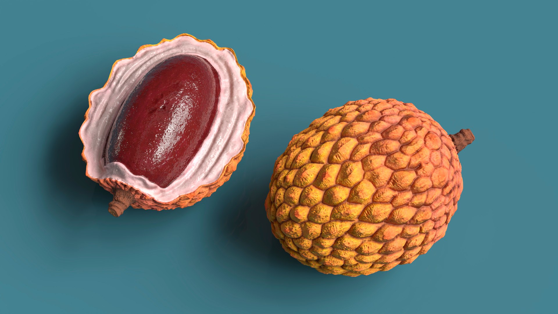 3D Lychee Fruit Yellow - TurboSquid 2255004