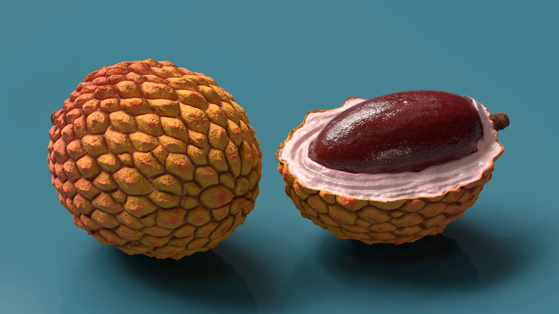 3D Lychee Fruit Yellow - TurboSquid 2255004