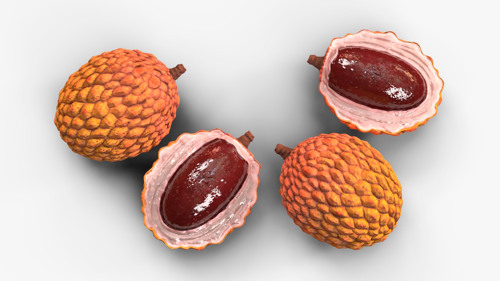 3D Lychee Fruit Yellow - TurboSquid 2255004