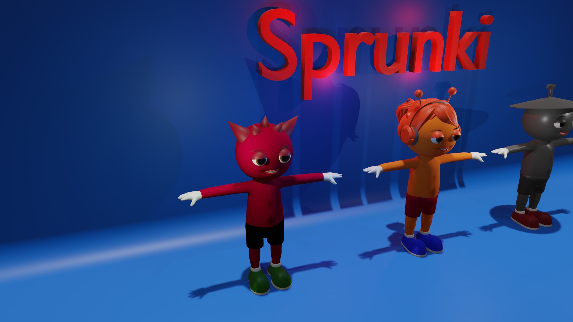 3D Model Sprunki Characters Cartoon - TurboSquid 2311673