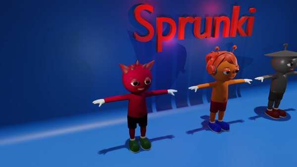 modelo 3d Personajes de dibujos animados de Sprunki - TurboSquid 2311673