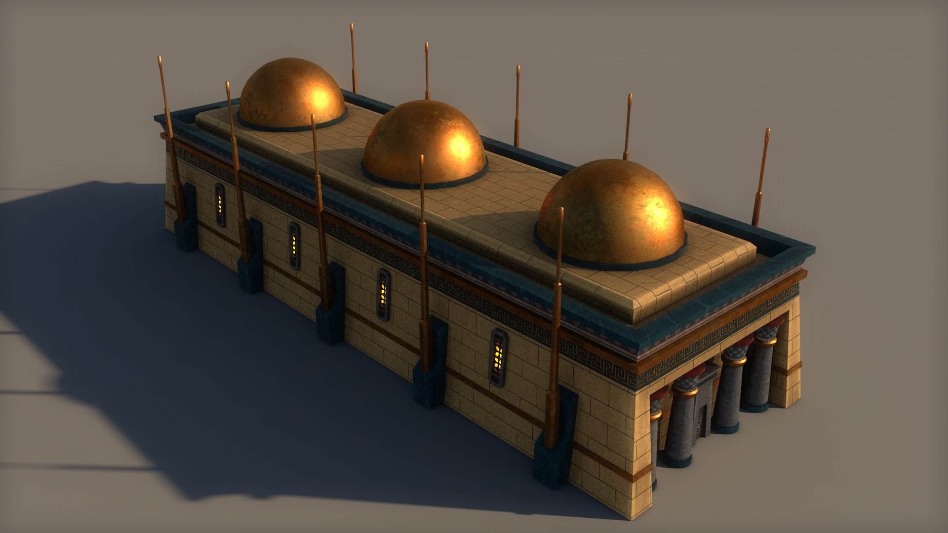Egyptian Building 06 3D Model - TurboSquid 1839907