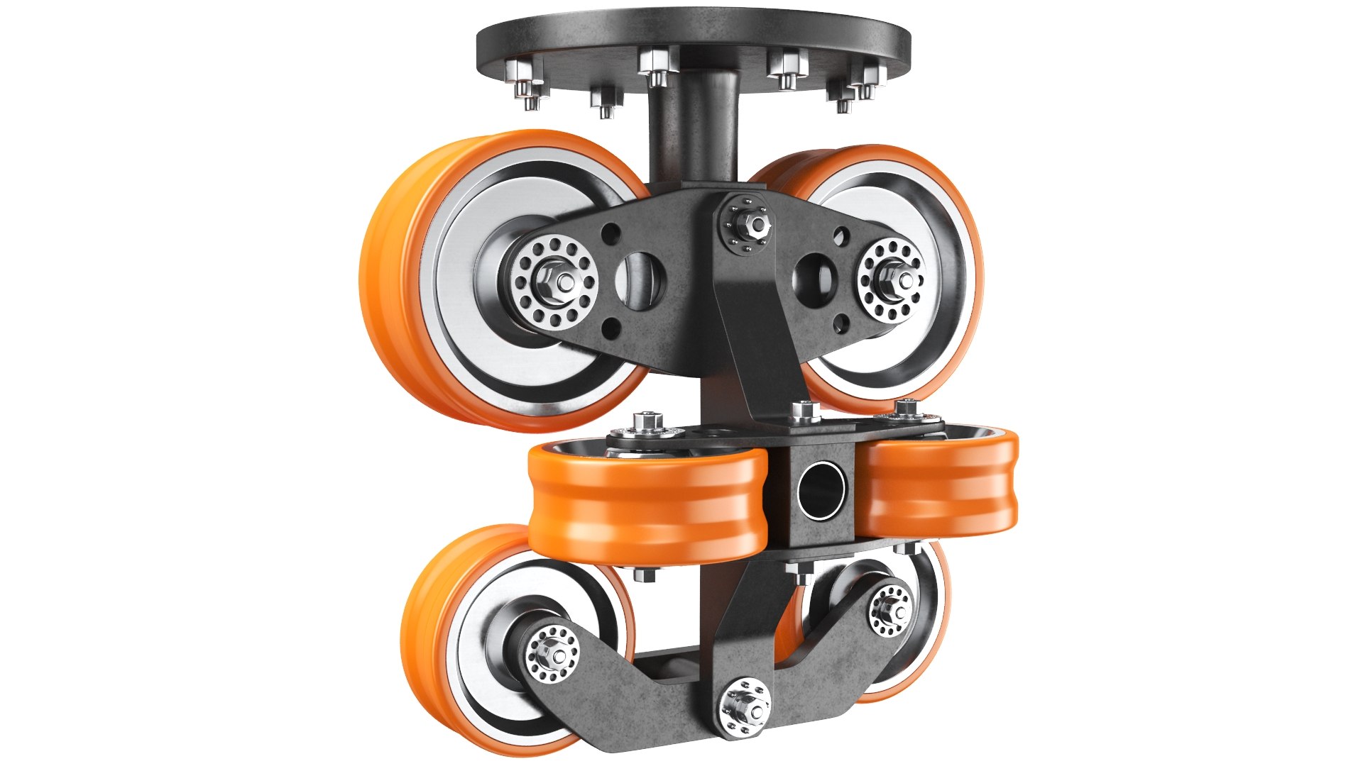 3D Model Detailed Castor Wheels - TurboSquid 2056688