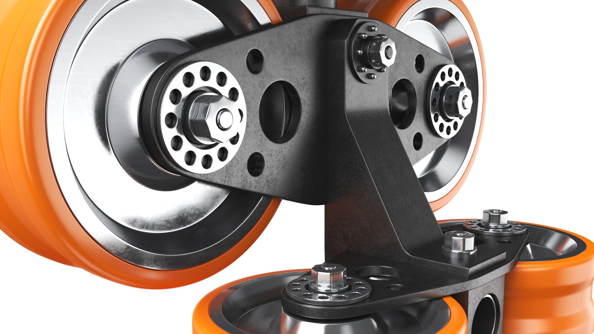 3D Model Detailed Castor Wheels - TurboSquid 2056688