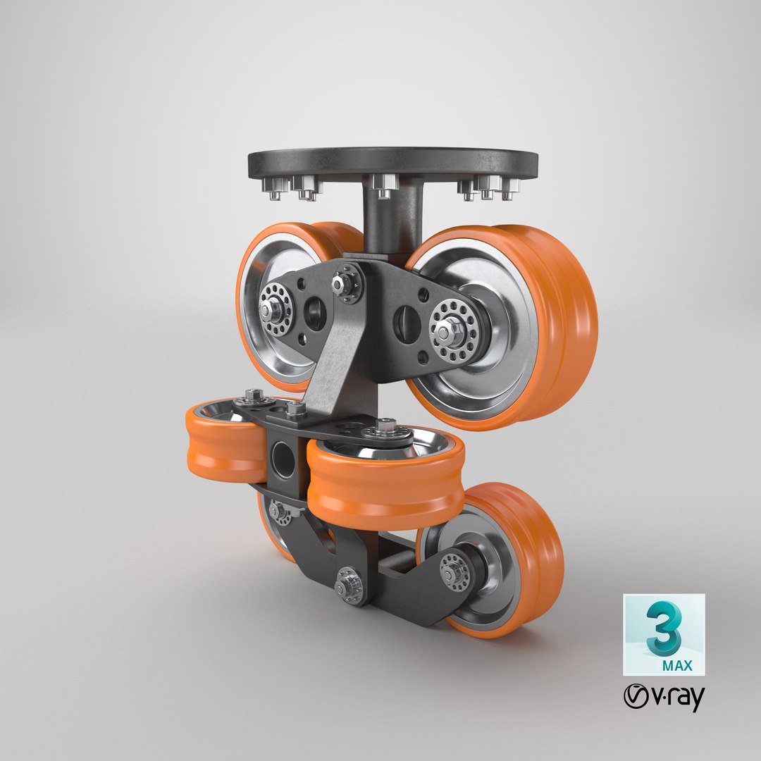 3D Model Detailed Castor Wheels - TurboSquid 2056688