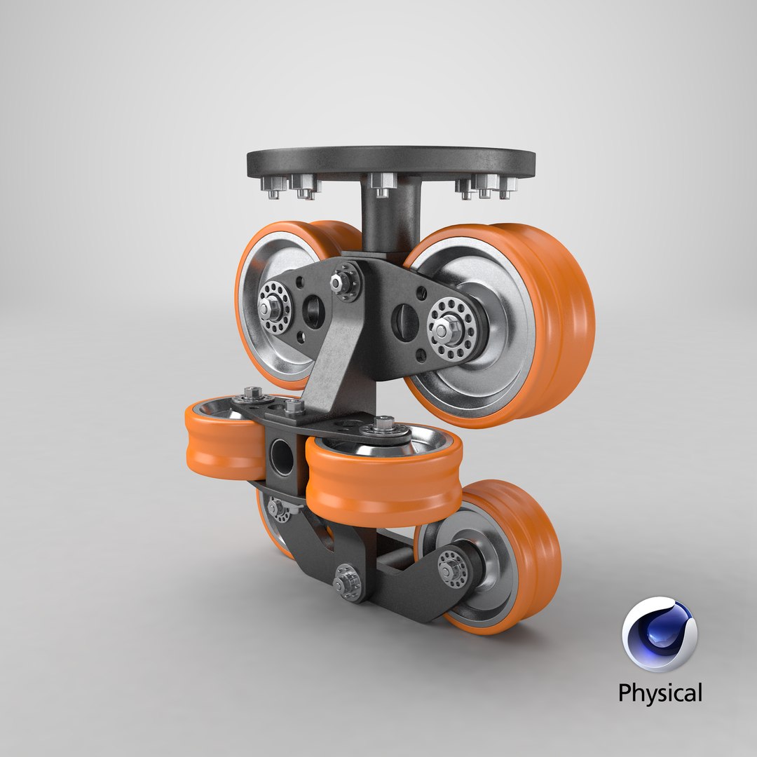 3D Model Detailed Castor Wheels - TurboSquid 2056688