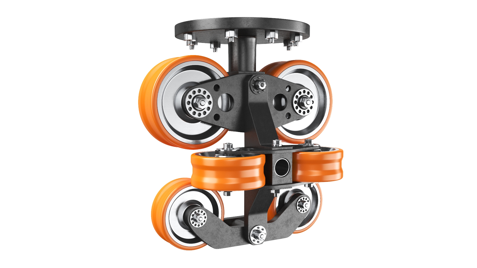 3D Model Detailed Castor Wheels - TurboSquid 2056688