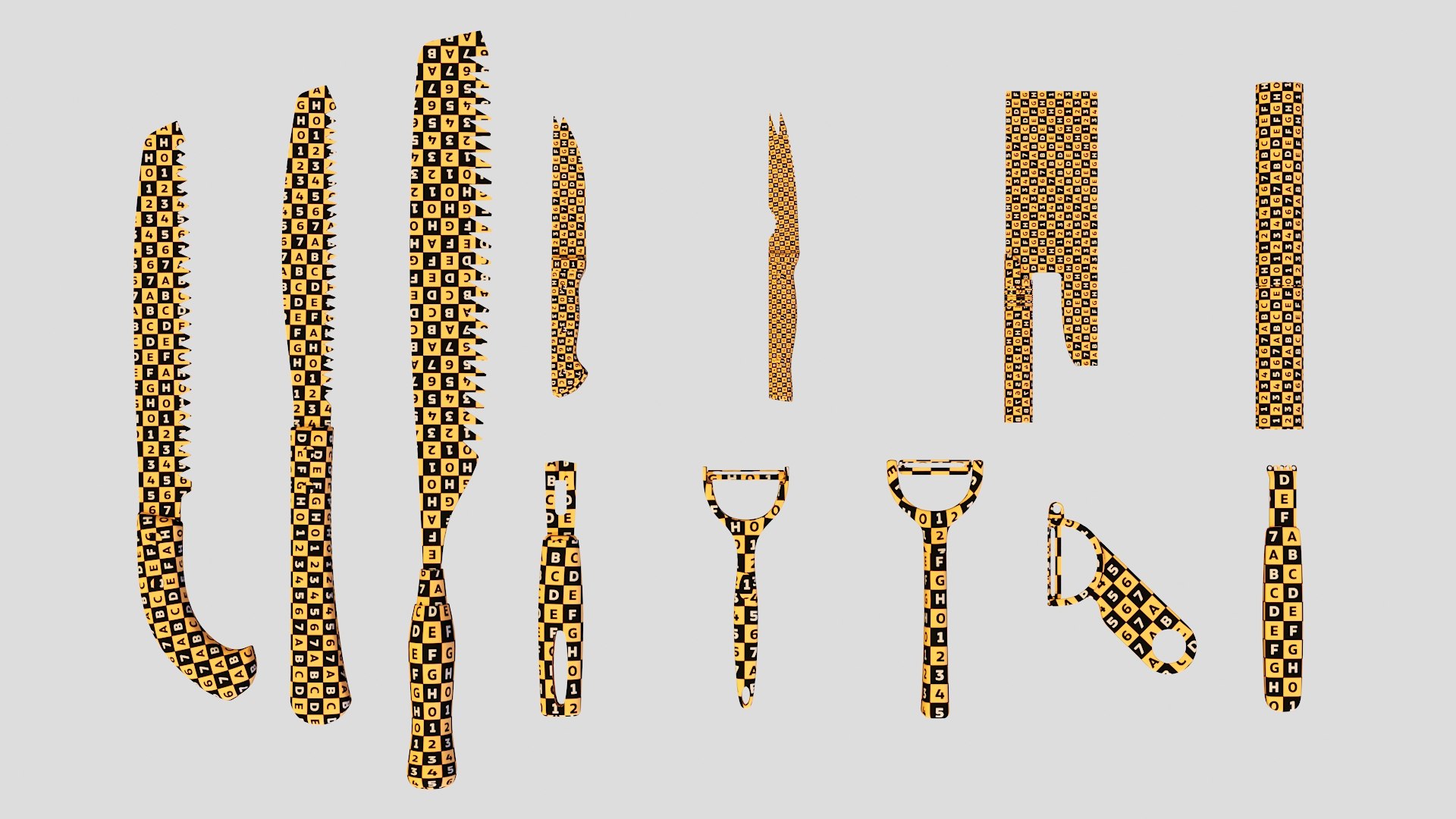 3D Bartender Tools Set 200 Knives Saws Peelers - TurboSquid 2244509