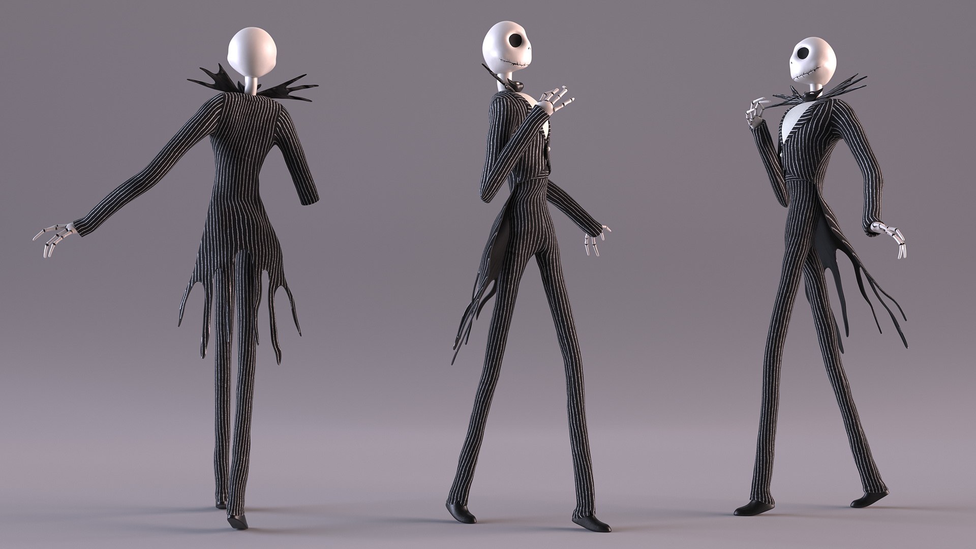 Character Jack Skellington Walking 3D Model - TurboSquid 2006686