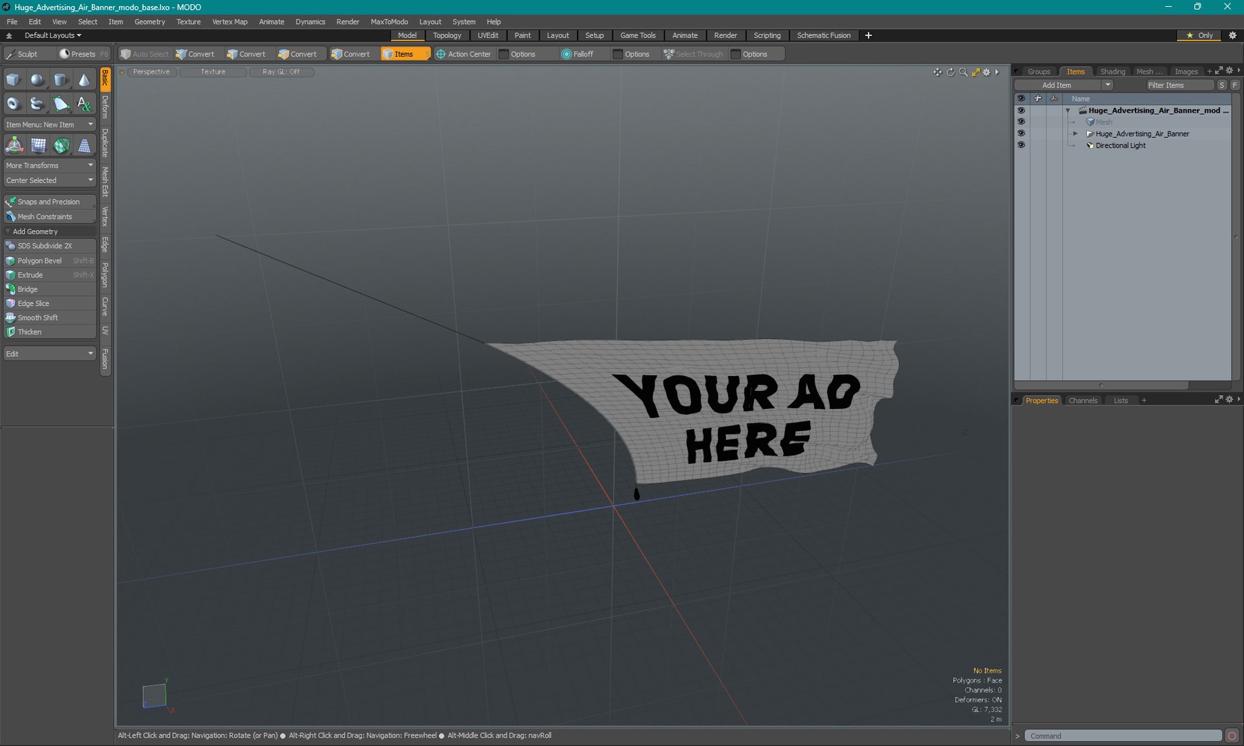 Huge Advertising Air Banner 3D Model - TurboSquid 2344154
