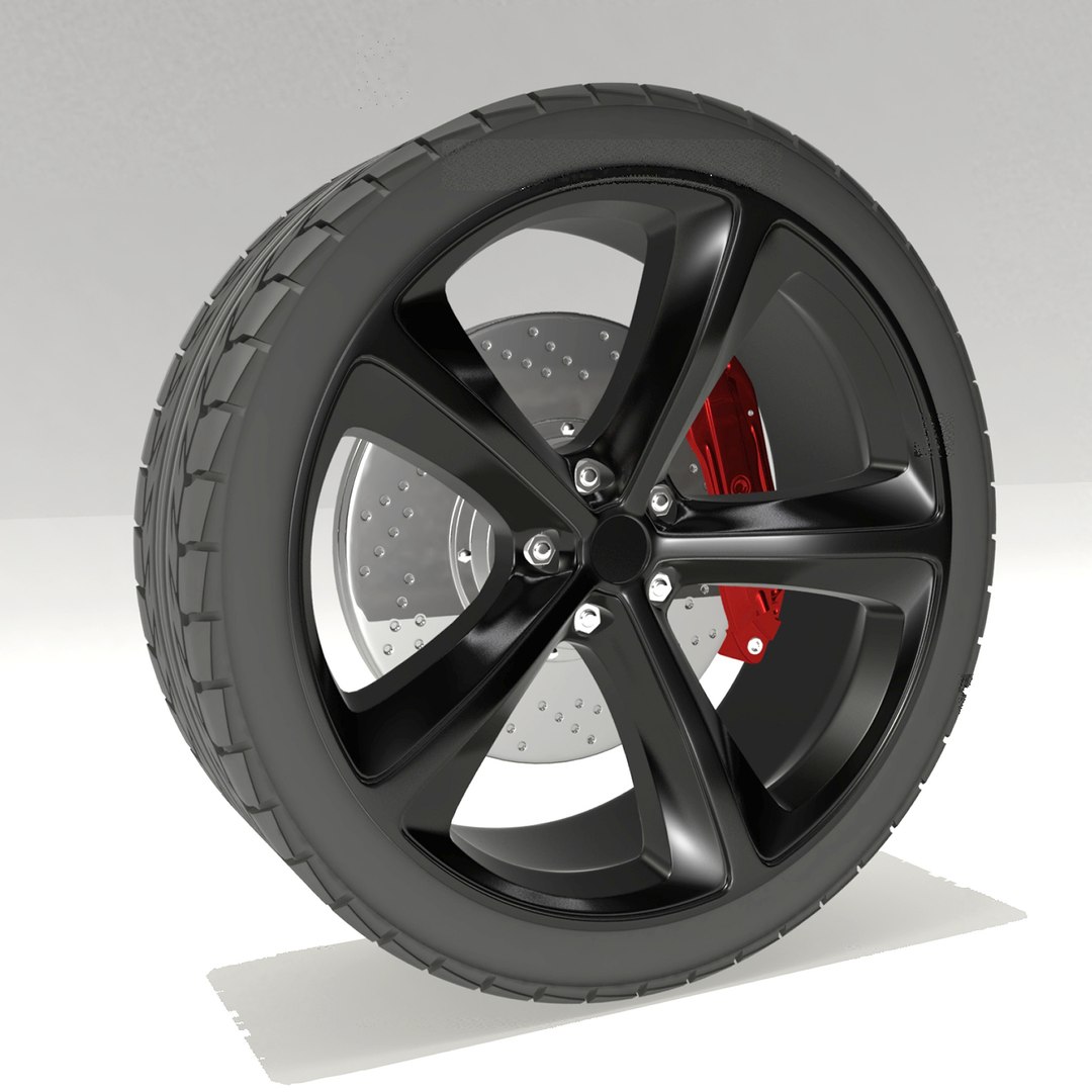 3D Model Dodge Challenger Wheel - TurboSquid 1201171