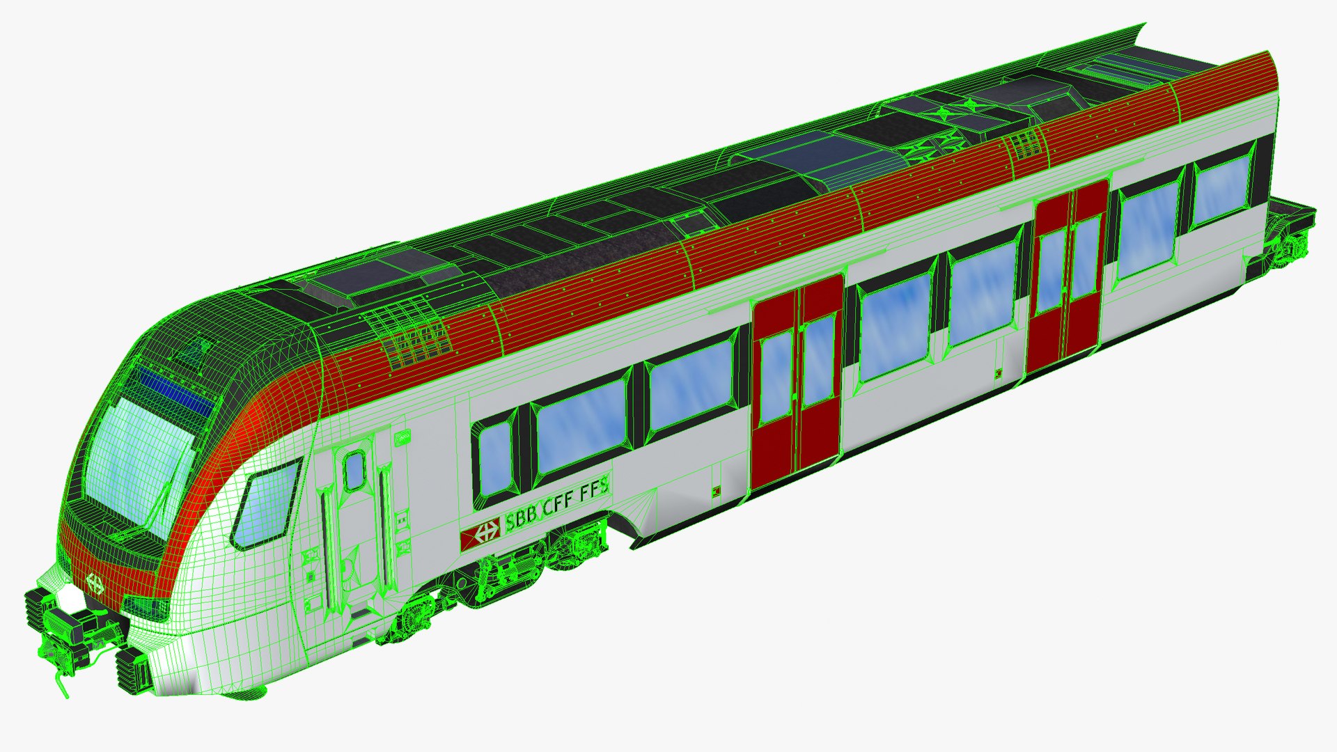 Sbb Rabe 531 - Stadler Flirt Evo - Electric Passenger Train 3D Model ...