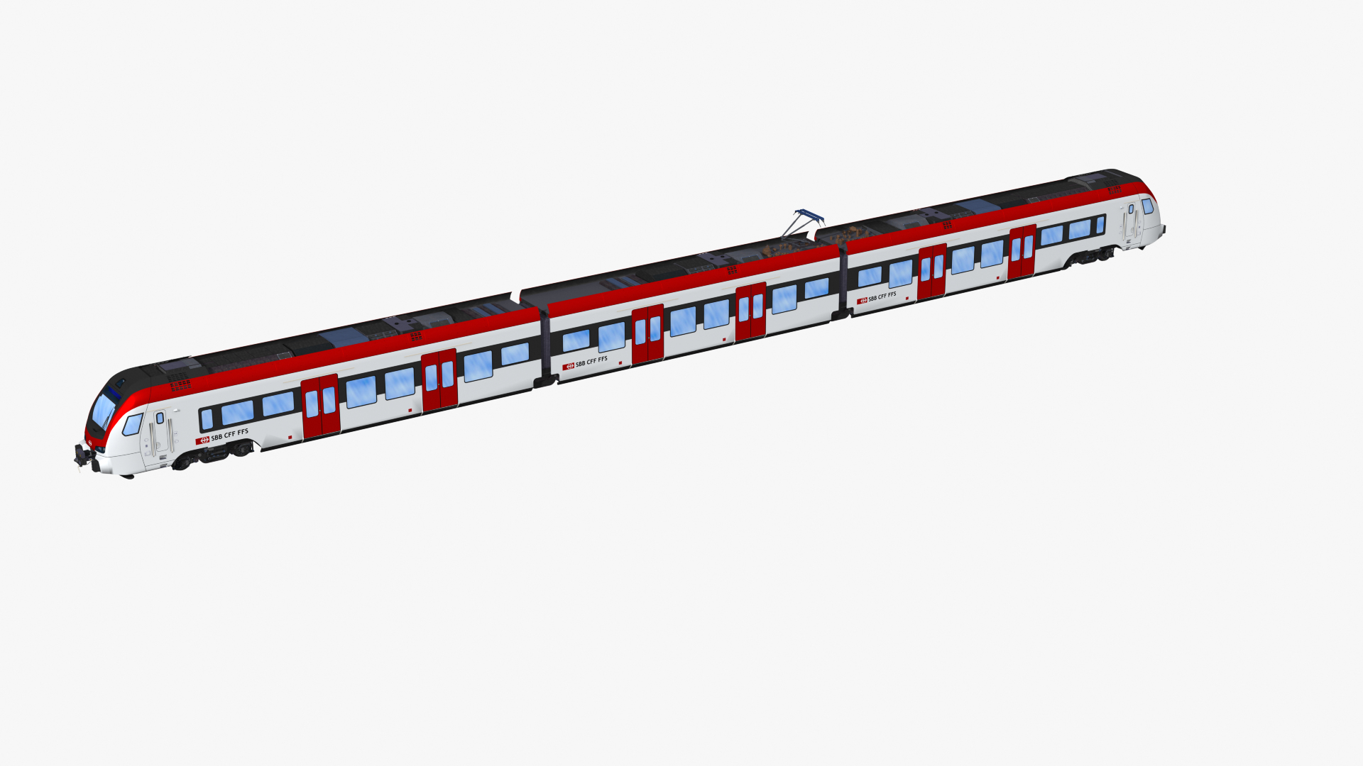 Sbb Rabe 531 - Stadler Flirt Evo - Electric Passenger Train 3D Model ...