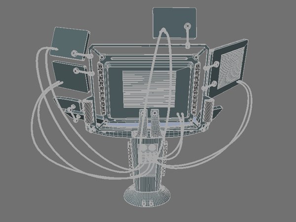 3d terminal scifi computer model