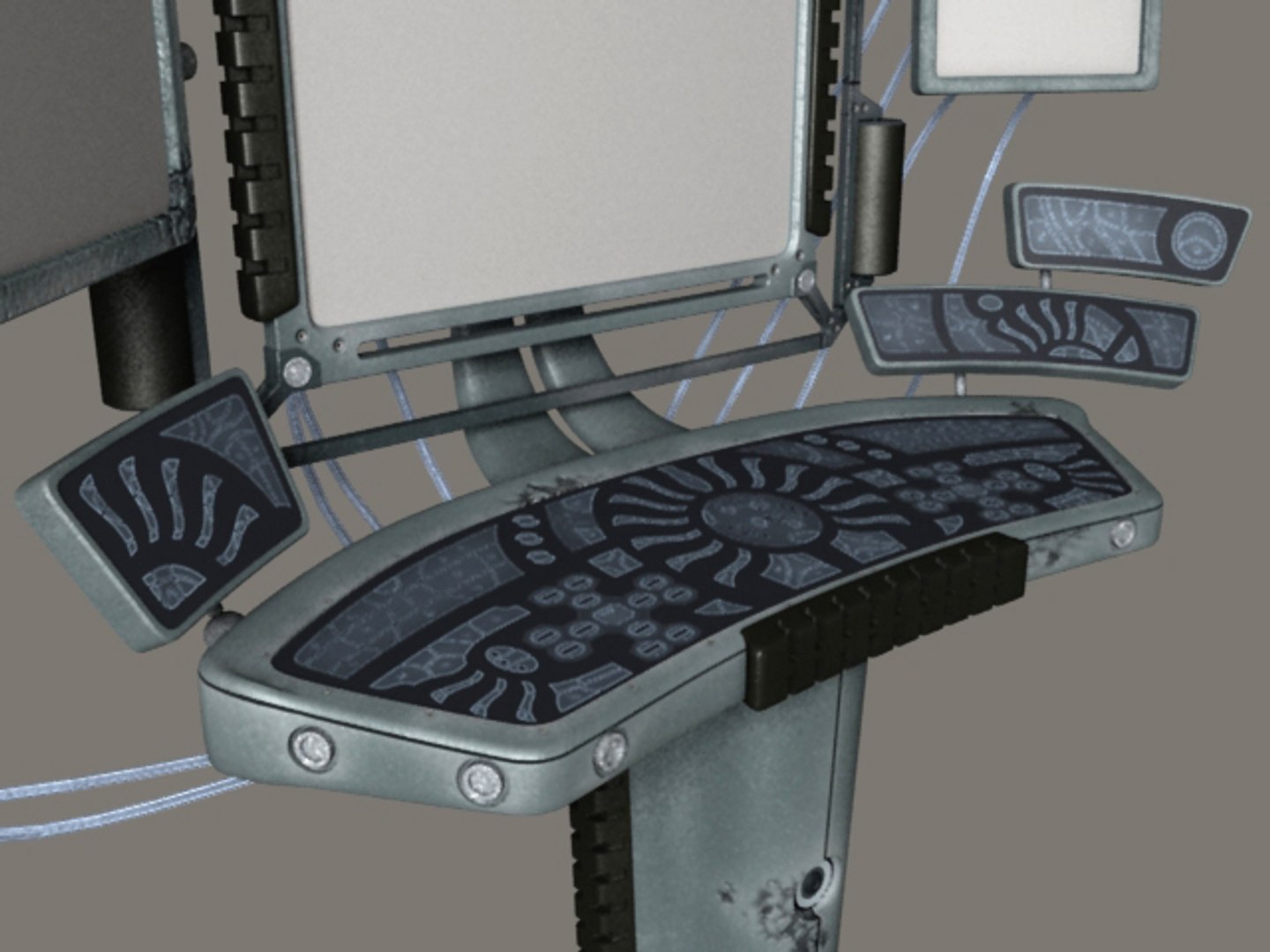 3d Terminal Scifi Computer Model