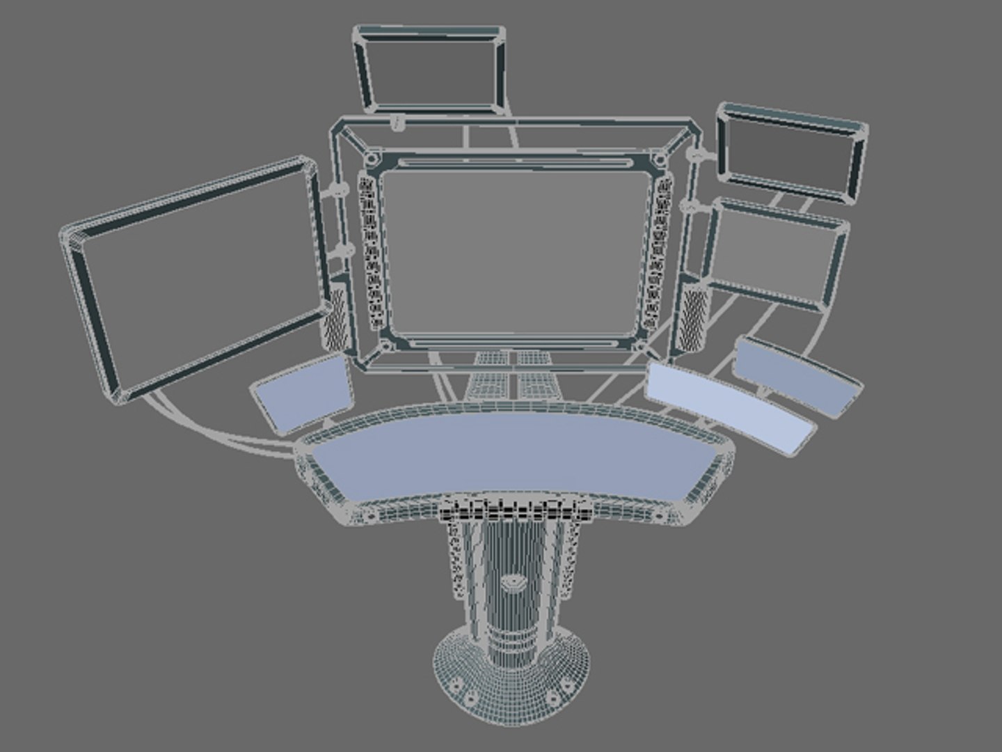 3d Terminal Scifi Computer Model