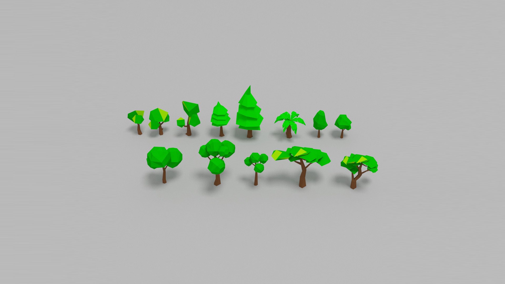 3D Trees Low Poly - TurboSquid 2193768