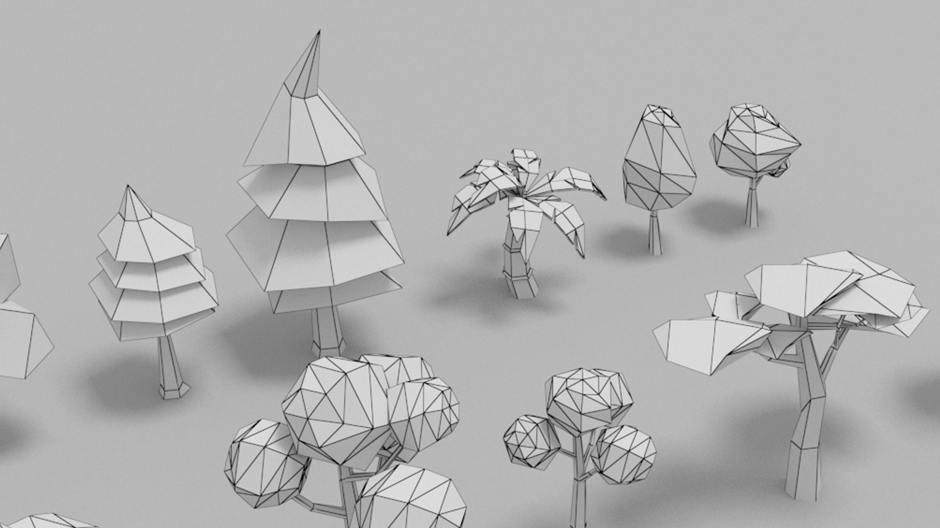 3D Trees Low Poly - TurboSquid 2193768