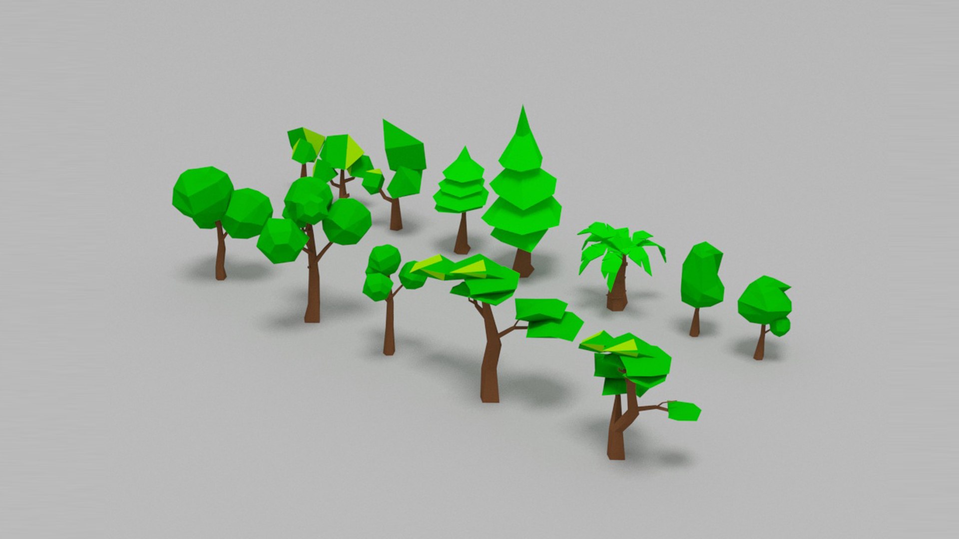 3D Trees Low Poly - TurboSquid 2193768