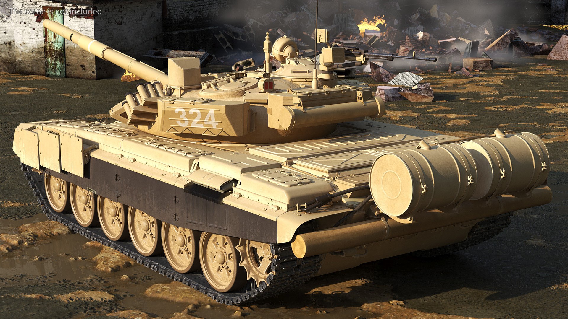Russian Tank T-72B3 Sand Color Rigged 3D model - TurboSquid 2175118