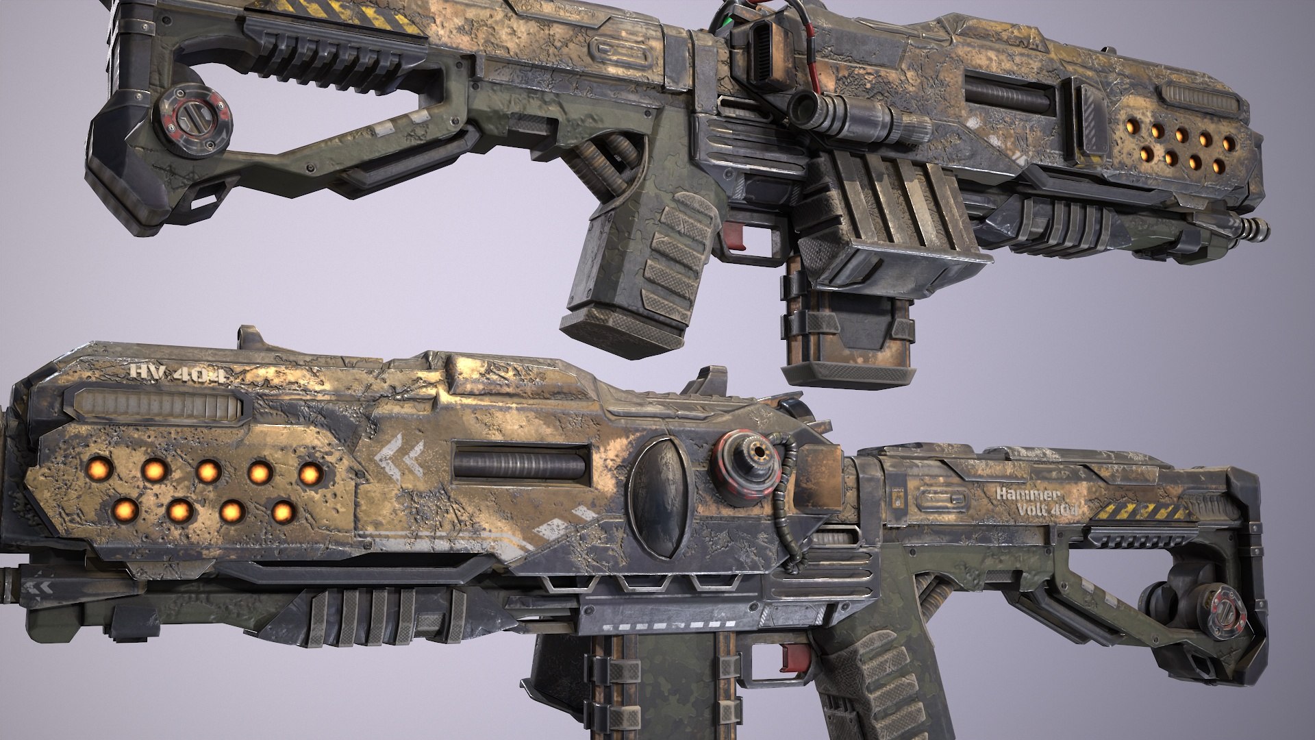 Hammervolt Heavy Assault Rifle 3D model - TurboSquid 1900044