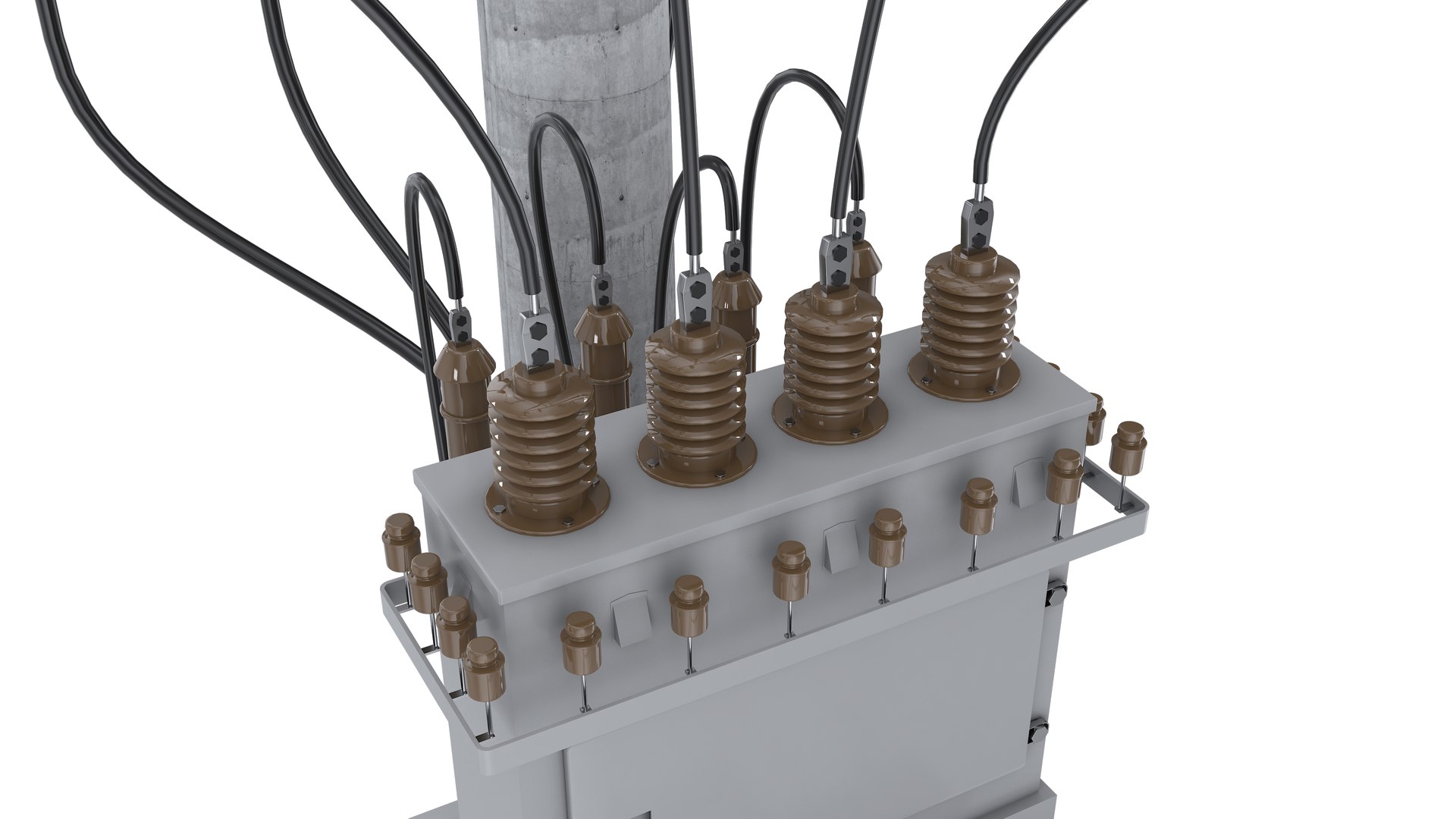 3D Electric Pole Power Transformer Model - TurboSquid 2208679