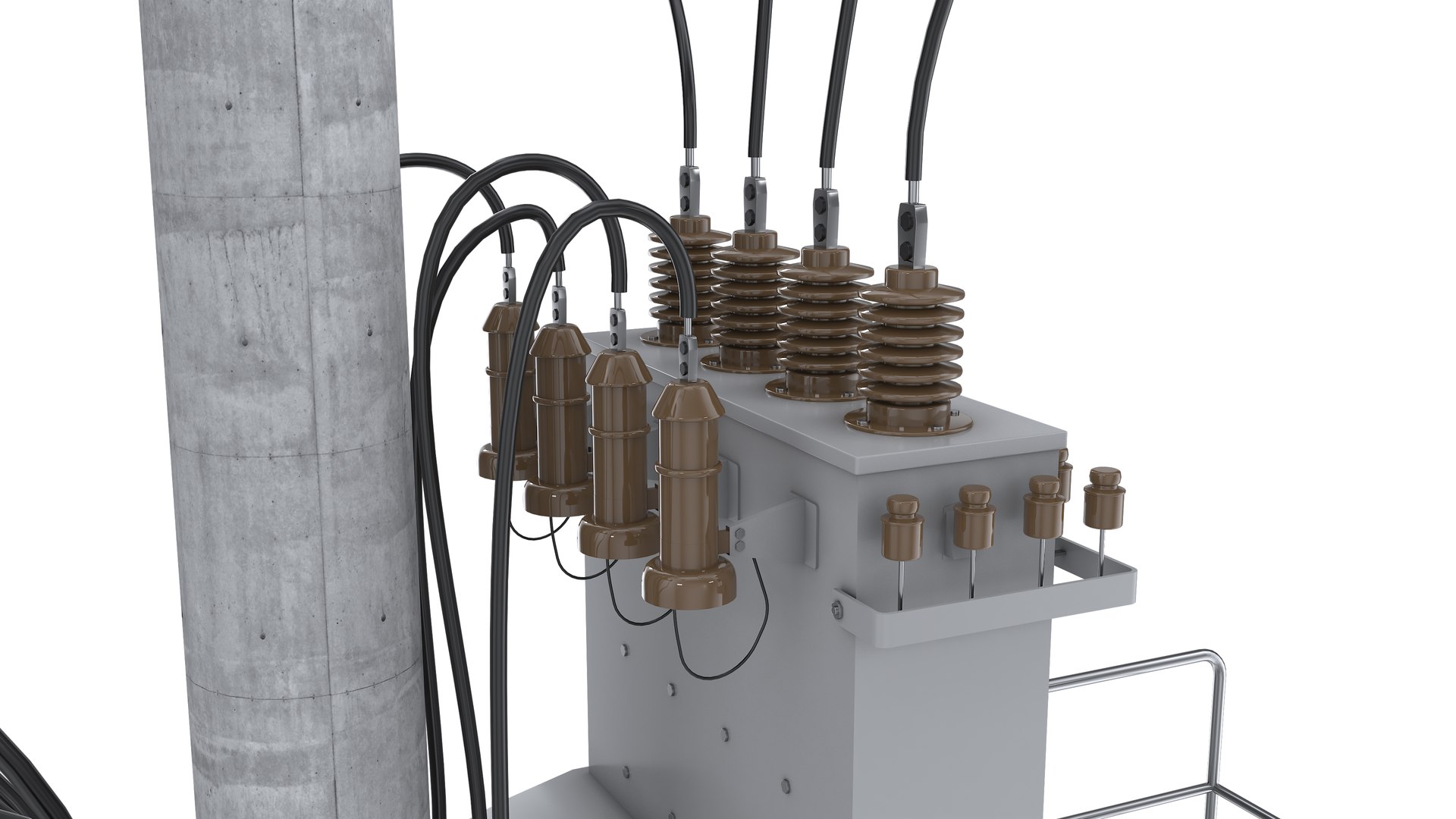 3D Electric Pole Power Transformer Model - TurboSquid 2208679
