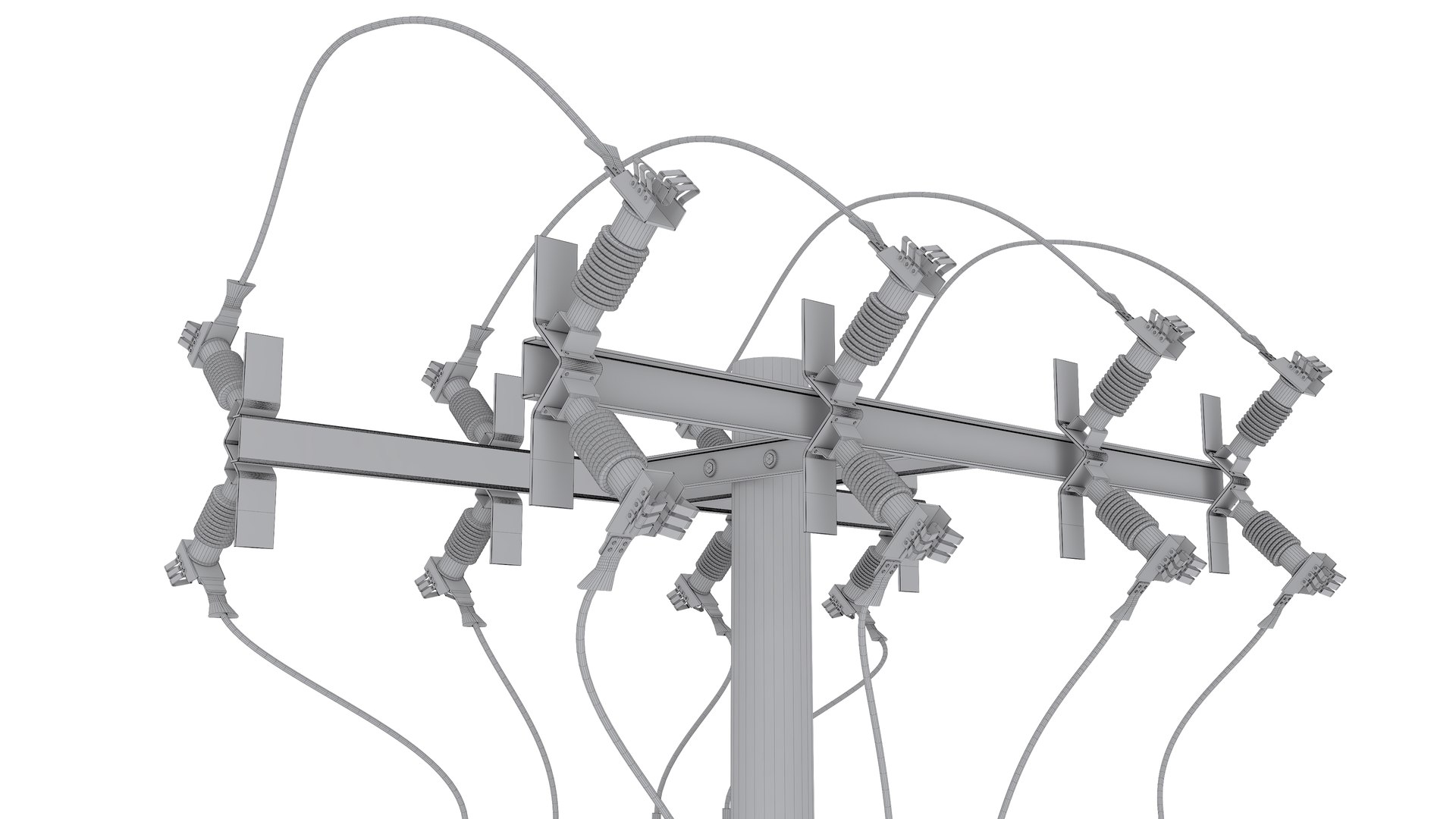 3D Electric Pole Power Transformer Model - TurboSquid 2208679