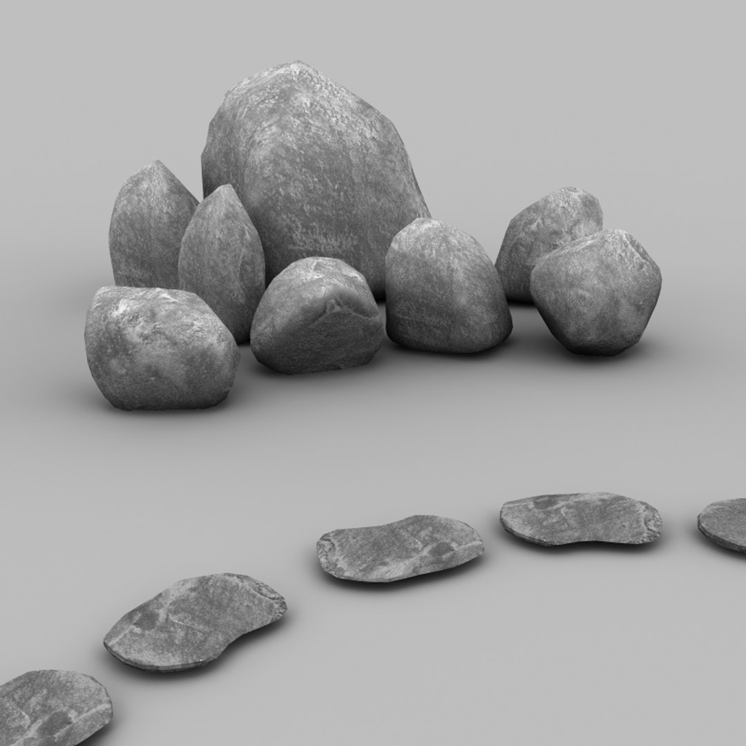3dsmax Garden Stones