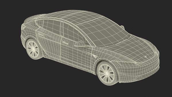 テスラ モデル 3 2024 ステルス グレー ライトオン リグ3Dモデル - TurboSquid 2256924