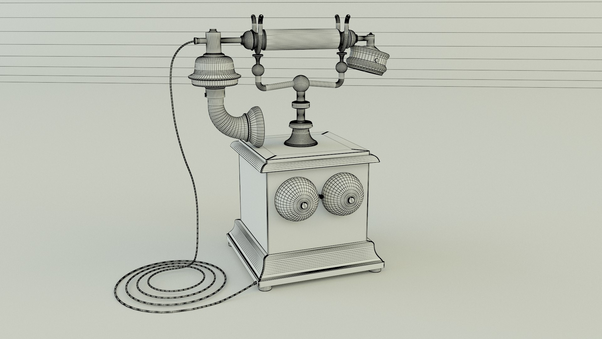 Antique Telephone Model 3D Model - TurboSquid 2235237