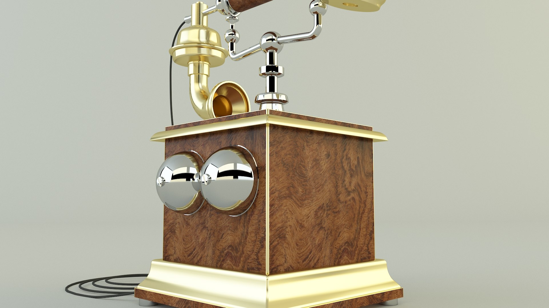 Antique Telephone Model 3D Model - TurboSquid 2235237