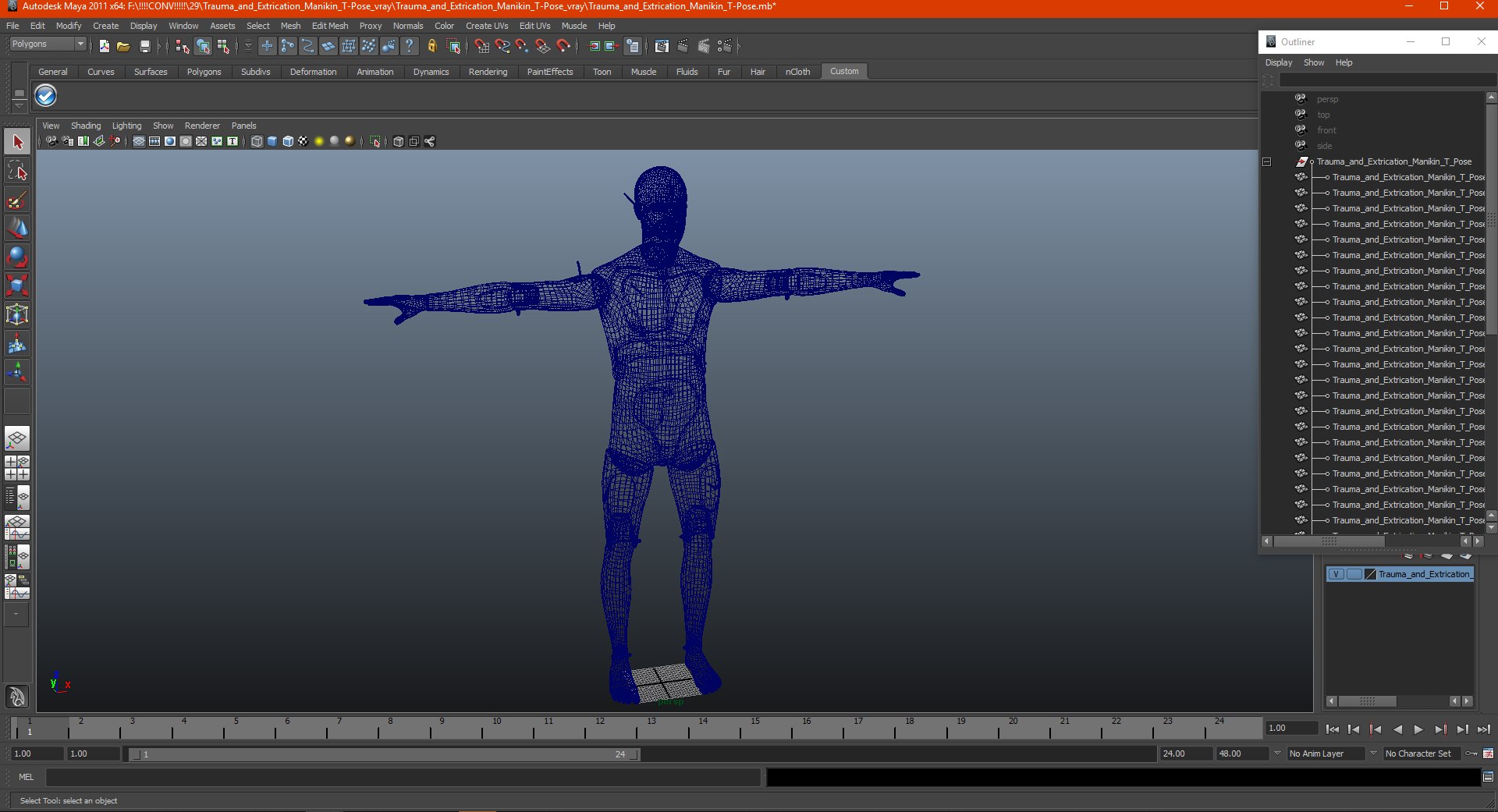 Trauma extrication manikin t-pose 3D model - TurboSquid 1513765