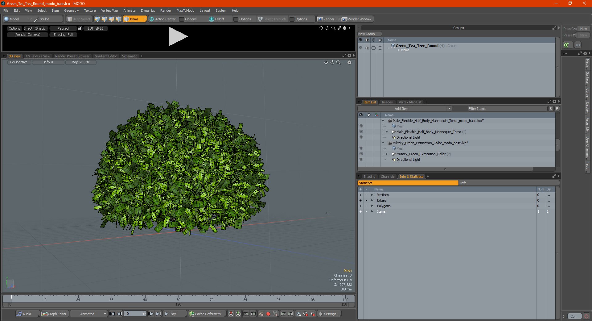 3D model Green Tea Tree Round - TurboSquid 1859298