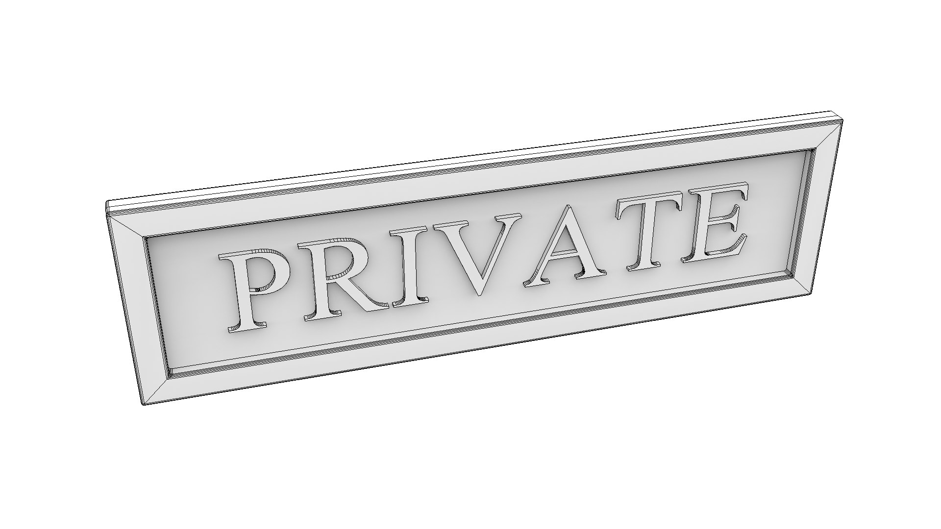 3D Private Sign - TurboSquid 1722635