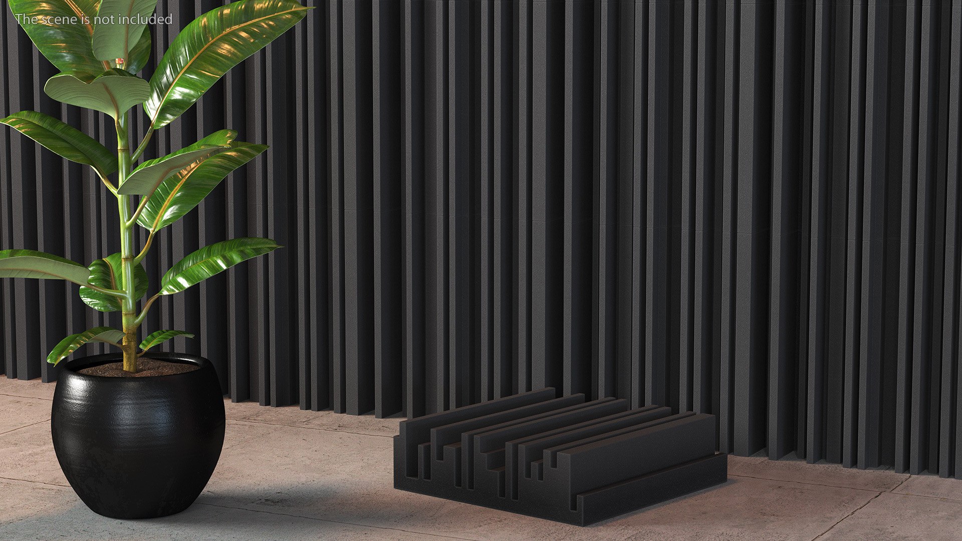 Sound Insulation Panel Black Model - TurboSquid 2070465