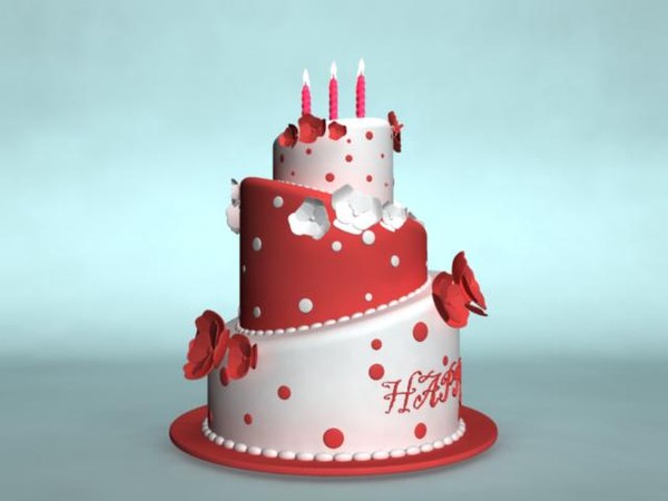 3d birthday cake