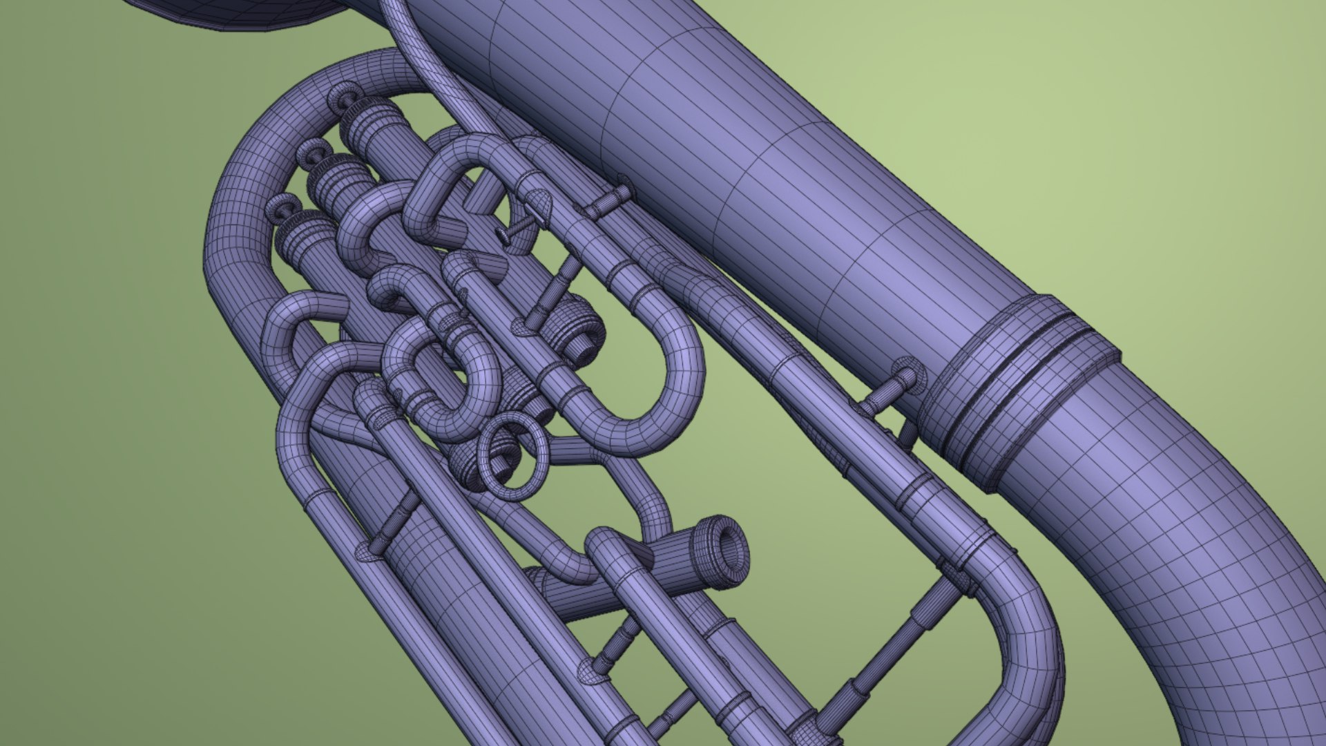 Euphonium Three Materials Brass Copper And Silver 3D - TurboSquid 2246537