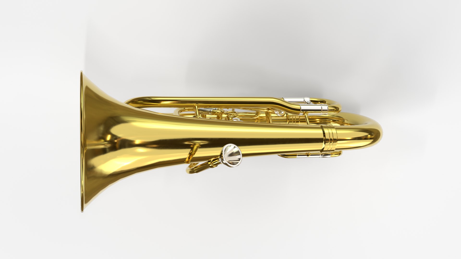 Euphonium Three Materials Brass Copper And Silver 3D - TurboSquid 2246537
