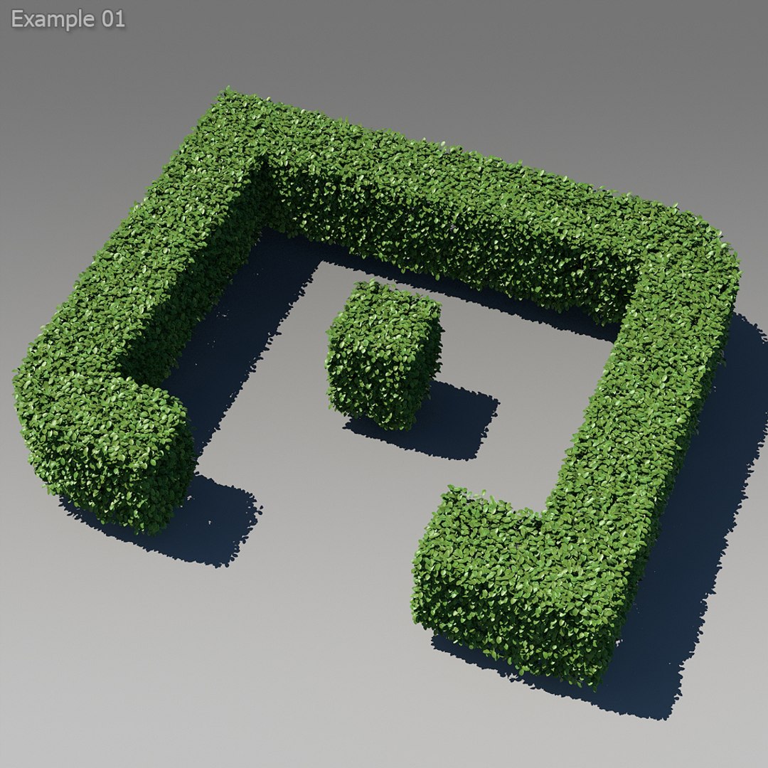 Hedge Bushes 3d Model